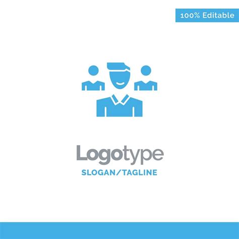 Team User Manager Squad Blue Solid Logo Template Place For Tagline