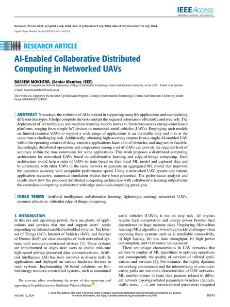 Ai Enabled Collaborative Distributed Computing In Networked Uavs Pdf Machine Learning
