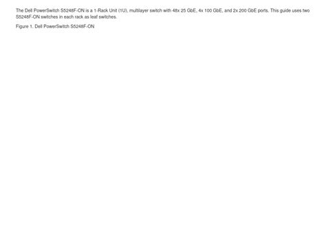 Dell Powerswitch S5248f On Sonic Smartfabric Manager For Powerscale