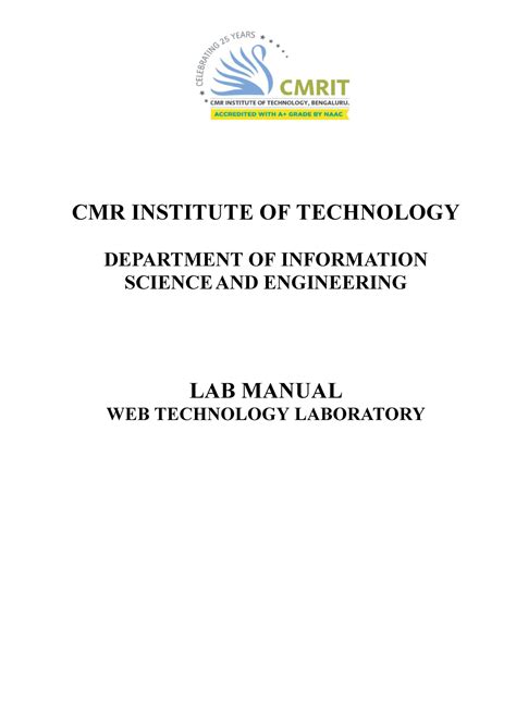 Web Lab Manual We Can Find Some Special Programs To Understand Web Technology Like Php