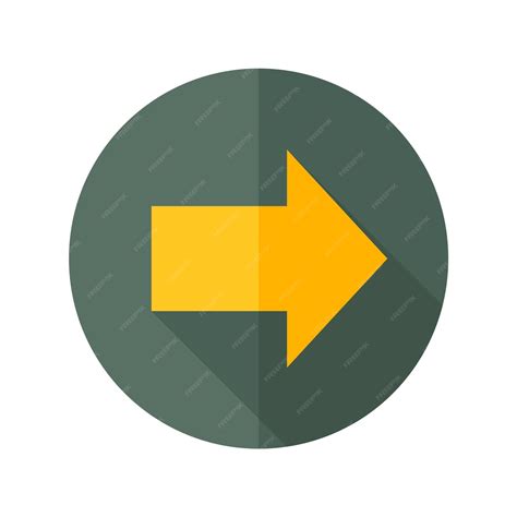 Icono De Flecha En Estilo De Color Plano Vector Premium