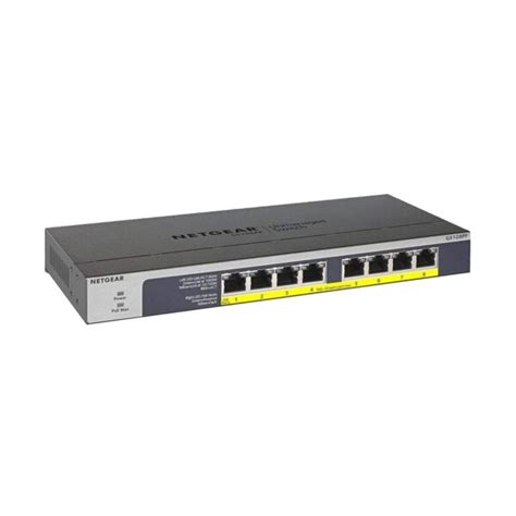 Netgear GS108PP 8 Port ProSafe Gigabit PoE Unmanaged Desktop Switch Digital Bridge