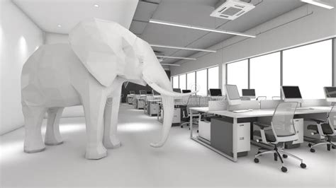 A Large White Elephant In The Room Concept Of The Problem That People