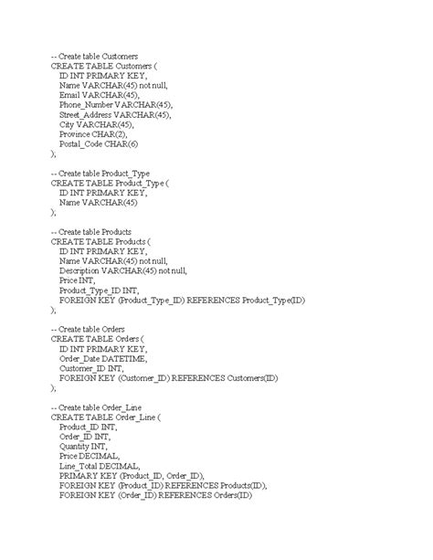 Lab6b Script Lab 6 B Sql Queries Create Table Customers Create