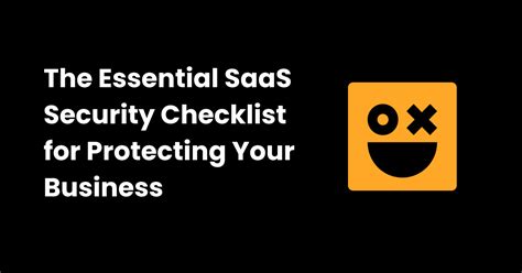 Saas Security Checklist Checklistgg