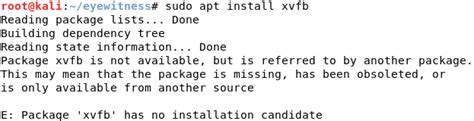 fixing eyewitness install errors on kali linux black hills information security inc