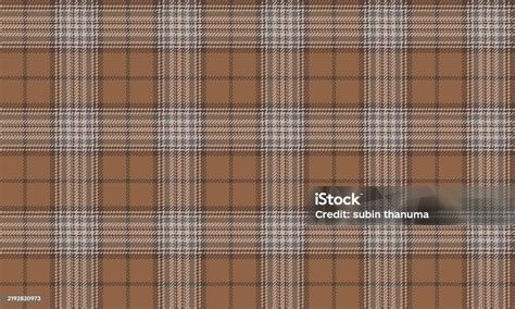 격자 무늬 직물 패턴 노란색 회색 갈색 이음매없는 격자 무늬 크로스 라인 직물 및 옷 스커트 또는 장식 직물 디자인 벡터 일러스트 레이 션 갈색에 대한 스톡 벡터 아트 및