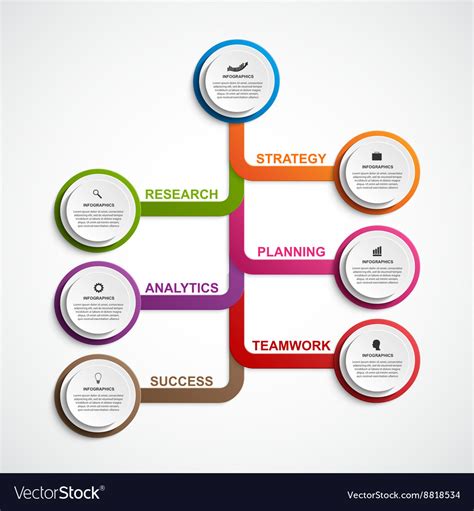 Infographic Design Organization Chart Template Vector Image