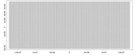 R Spanning A World Map With A Grid Of Equal Area Hexagons Stack Overflow