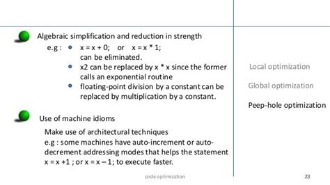 Code Optimization