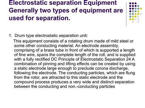 Magnetic And Electrostatic Separation Ppt