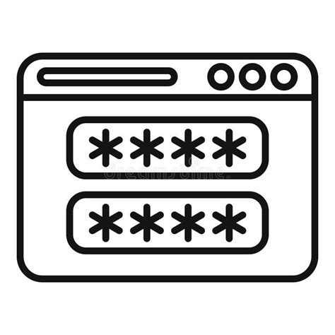 Eye Password Icon Outline Style Stock Vector Illustration Of