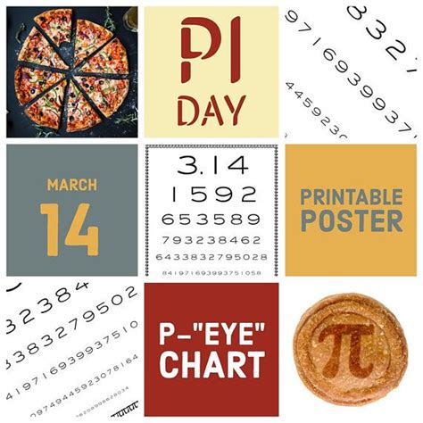 Printable Pi Eye Chart Poster