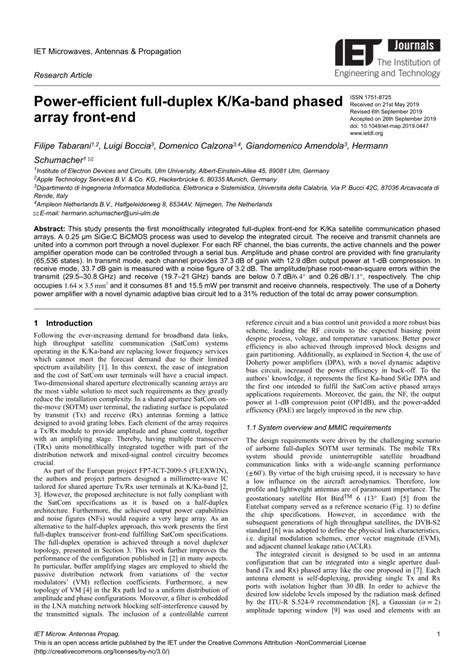 Pdf Power Efficient Full Duplex Kka Band Phased Array Front End