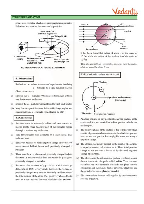 Structure Of Atom Notes For Class 11 56 Off