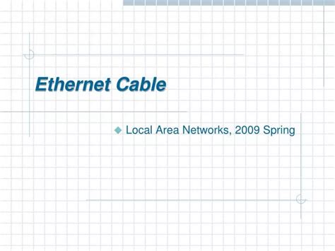 PPT Ethernet Cable PowerPoint Presentation Free Download ID 5762655