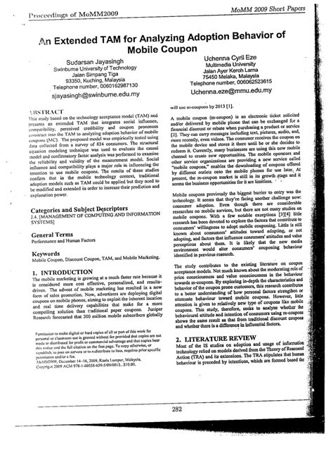 Pdf An Extended Tam For Analyzing Adoption Behavior Of Mobile Coupon