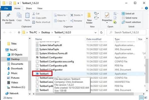 Customizing The Windows 10 Taskbar With Taskbarx Make Tech Easier