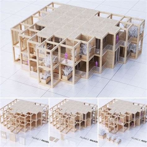 Model Architecture Mimari Sunum Konsept Diyagramı Mimari Modeller