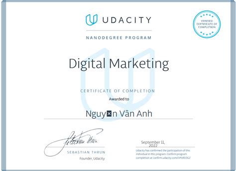 Udacity Certificate
