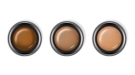 사실적인 색조 기초를 위한 팔레트 배너 포스터 화장품을 구성하십시오 크림 튜브가 있는 액체 파운데이션 배경 벡터 일러스트레이션 Eps 10 0명에 대한 스톡 벡터 아트 및