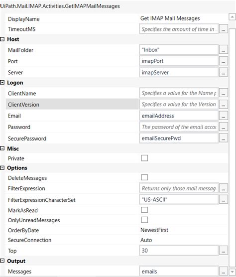 Get Imap Mail Messages Result Zero Mails Activities Uipath