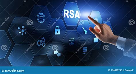 Rsa Cryptography And Network Security Rivest Shamir Adleman Cryptosystem Stock Image