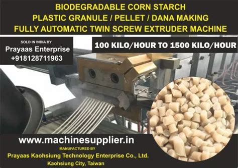 Biodegradable Corn Starch Plastic Granule Pellet Daana Making Twin