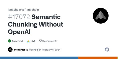semantic chunking without openai · langchain ai langchain · discussion