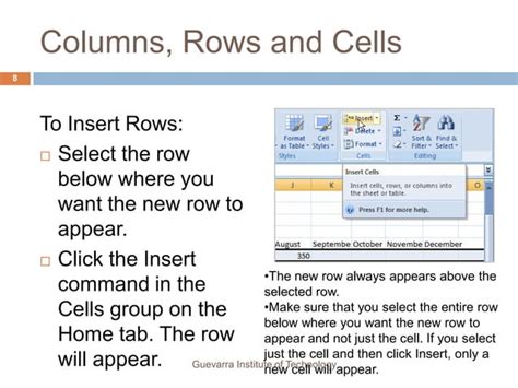 Lesson3 Modifying Columns Rows And Cells Ppt