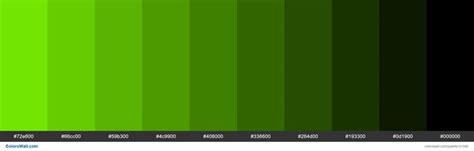 Shades X11 Color Chartreuse 7fff00 Hex