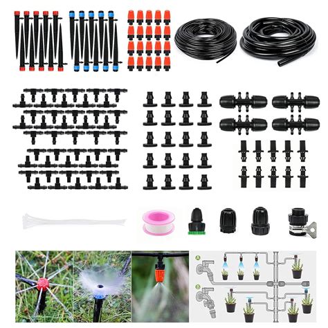 240ft Drip Irrigation System Kit Garden Watering System
