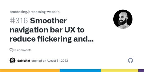 Smoother Navigation Bar Ux To Reduce Flickering And Missed Clicks