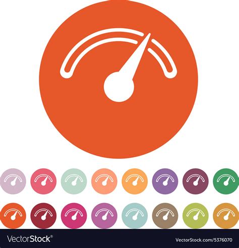 The Tachometer Speedometer And Indicator Icon Vector Image