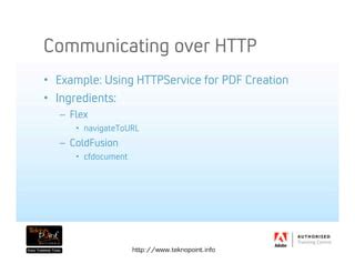 Flex And ColdFusion PDF