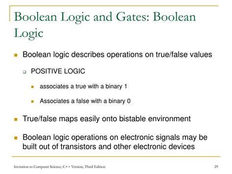 Ppt Chapter 4 The Building Blocks Binary Numbers Boolean Logic