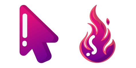 Minimal Pink Flame Cursor Custom Cursor