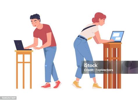 노트북에서 일하는 남자와 여자 캐릭터는 의자 벡터 세트에 쉬었다 Performing Arts Event에 대한 스톡 벡터 아트 및 기타 이미지 Performing