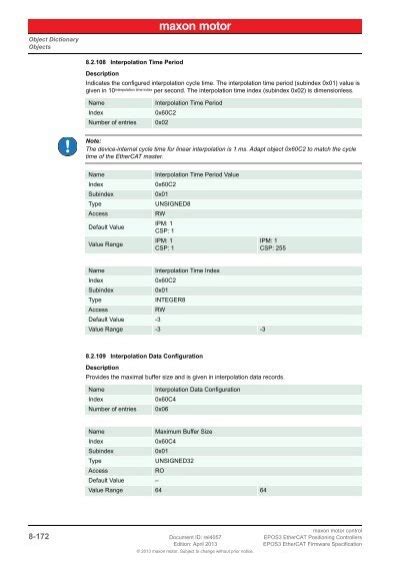 Object Dictionary Objects