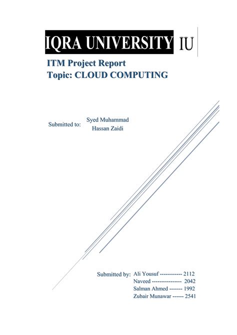cloud computing project report pdf