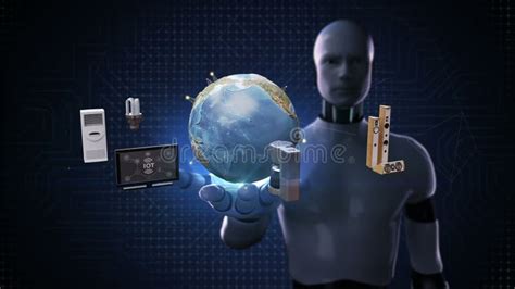 Earth Connecting With Lines Forming Global Network Stock Video Video