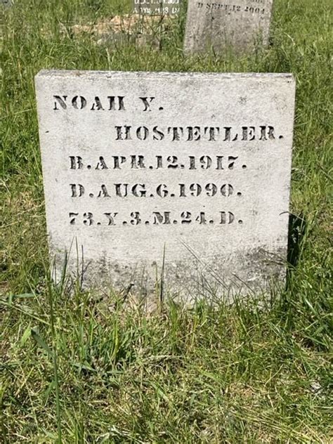 Noah Y Hostetler Sr 1917 1990 Find A Grave Memorial