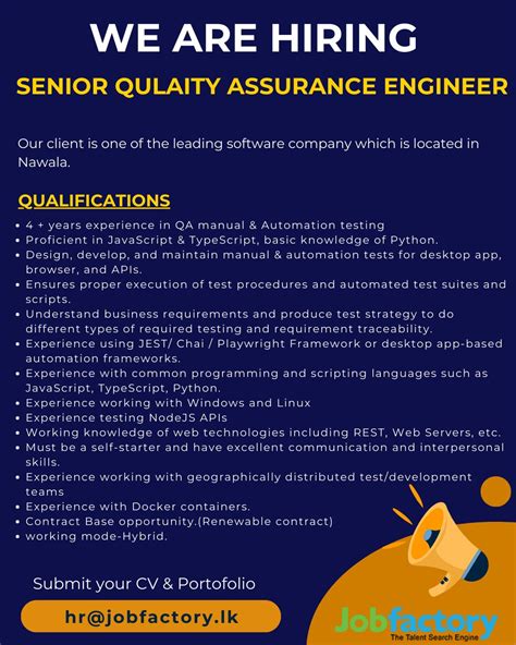 Guwani Madusha On Linkedin Urgenthiring Qaautomation Qamanual Qa