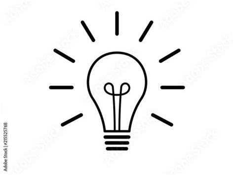 Light Bulb Line Drawing Vector Line Drawing Bulb Light Bulb