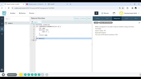 Write A Program In C To Print The First 50 Natural Numbers Using Recursion Youtube