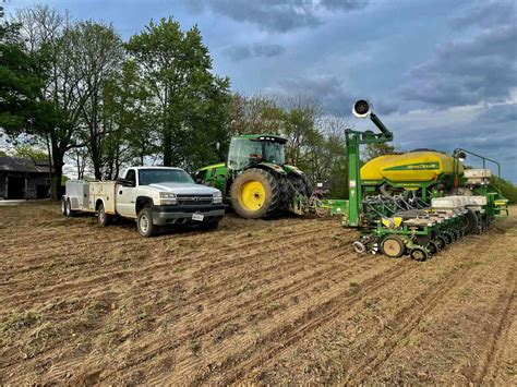 Crop On Operating Farm Seed Planter
