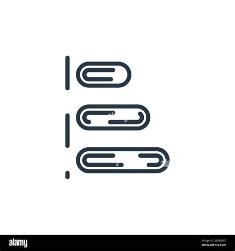 Left Alignment Outline Vector Icon Thin Line Black Left Alignment Icon