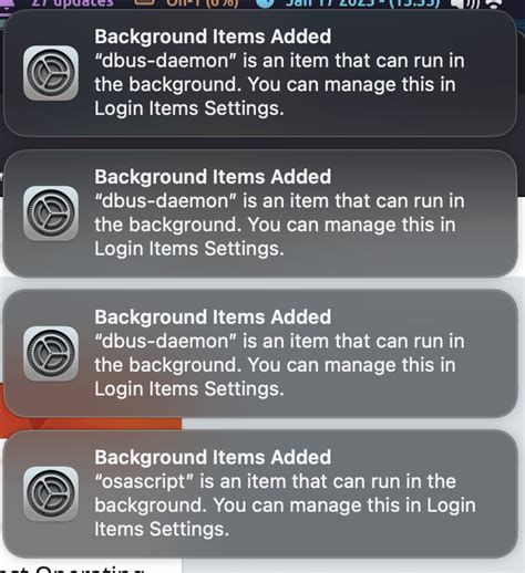 How Do I Disable These Background Items Added Notifications Rmacos