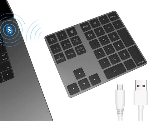 Pubiohs Bluetooth Keypad Bluetooth Wireless Numeric Keypad With Keys Number Pad Wireless