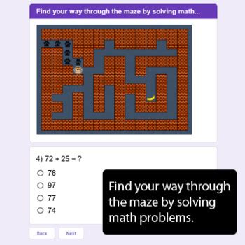 Double Digit Addition Without Regrouping Maze Google Forms By WhooperSwan